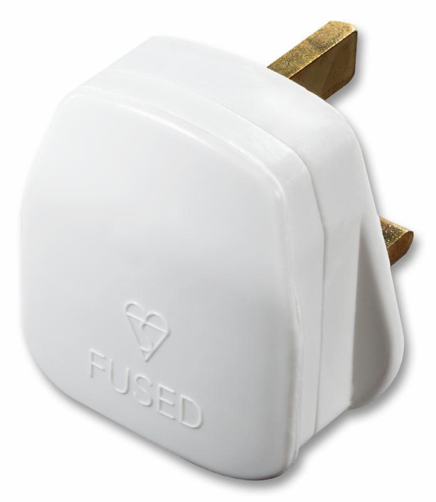 MASTERPLUG - 13A White Mains Plug Supplied With 13A Fuse - Walmart.com