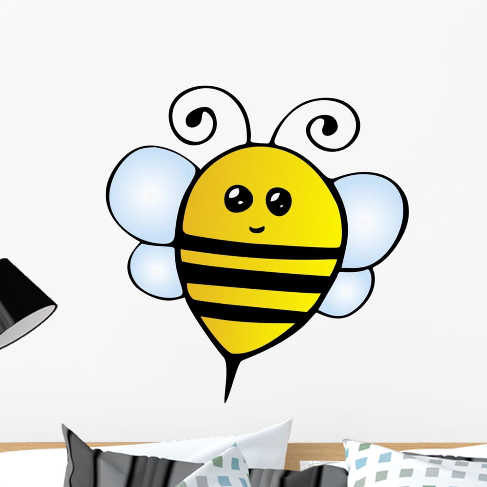 Bee Wall Decal Sticker by Wallmonkeys Peel and Stick Graphic (24 in H x ...