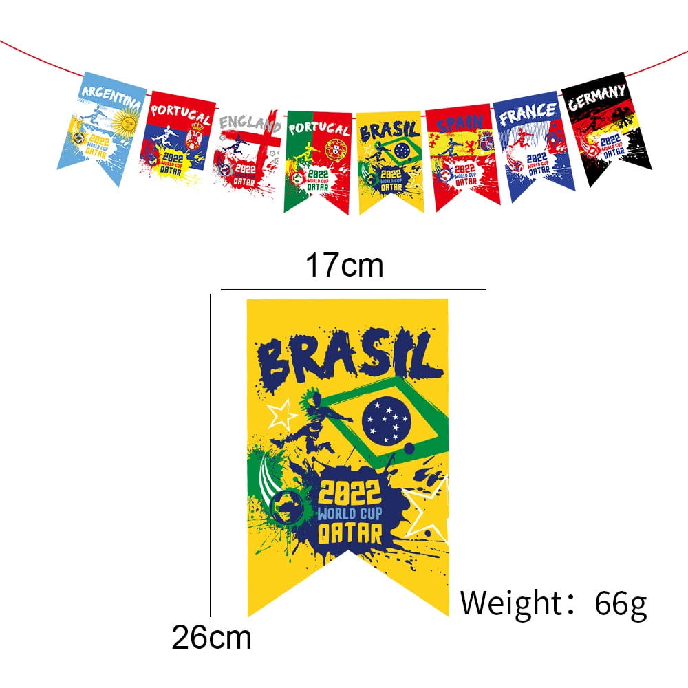 2022 Qatar World Cup Flag Banner, 1pcs football Banner Bunting ,Soccer ...