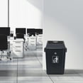 4-Pack 13 Gallon Trash Can with Swing Lid, Durable Plastic Garbage Bin ...