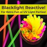 Avant Grub 7.75 in. Multi-Color Blacklight Neon Drinking Straws, 300 Pk ...