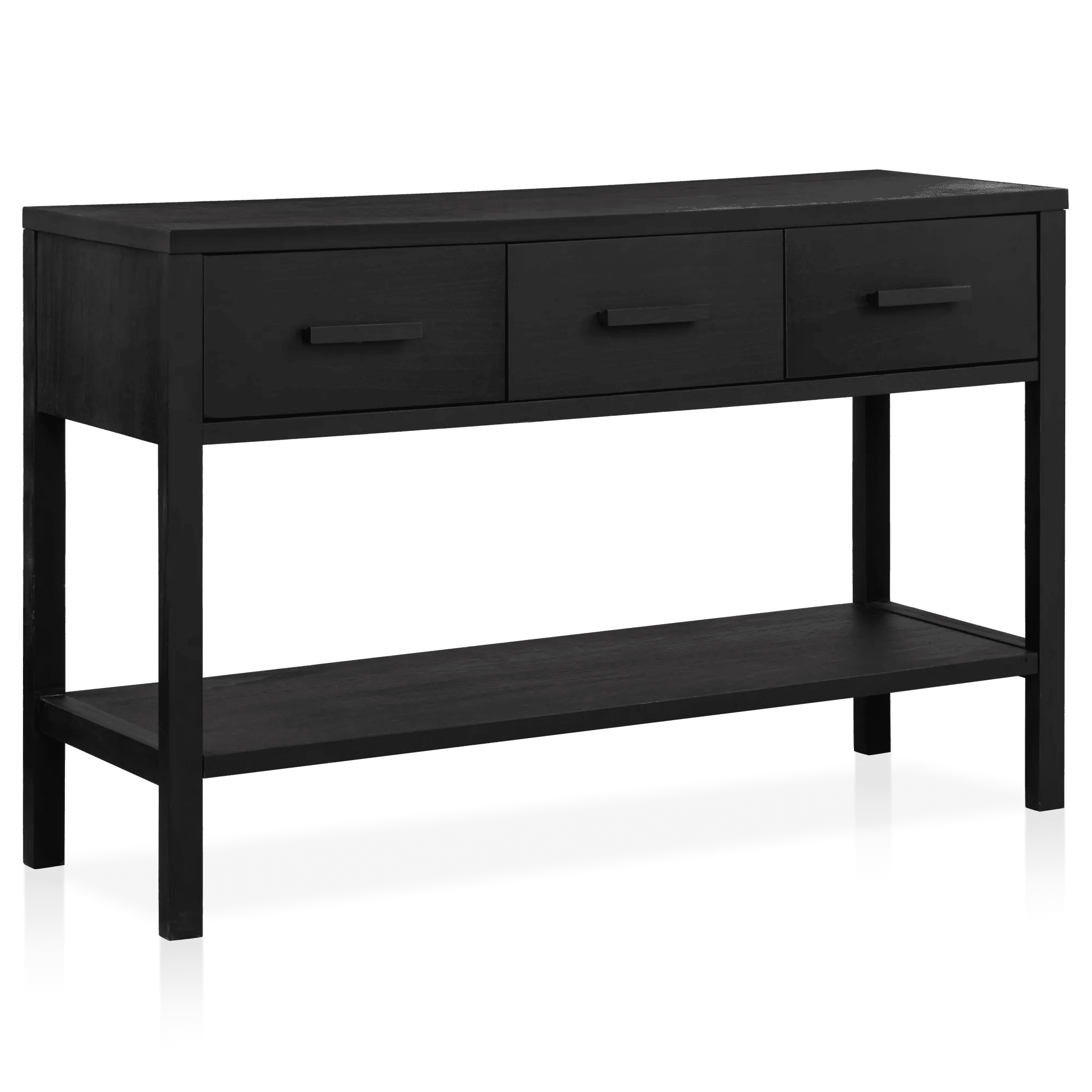 Click here for Bouclair Black Veneer 3-Drawer Console prices