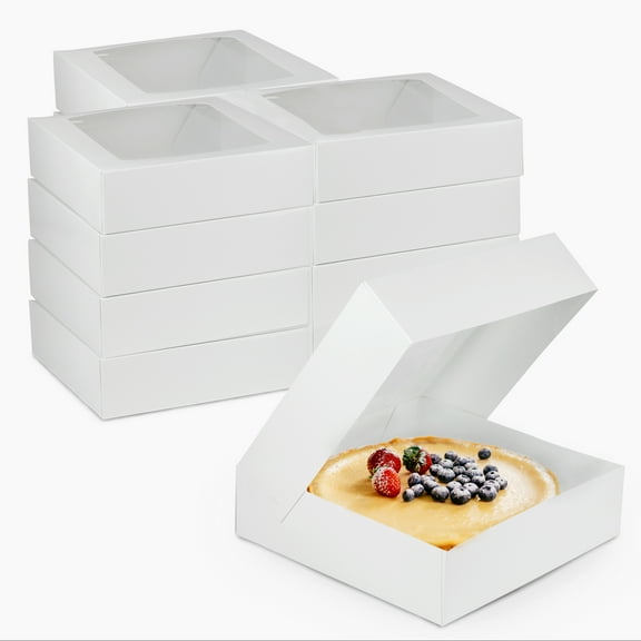 [100 Pack] Kraft Bakery Box - 15x11.5x2.25 Inch Auto-Popup Donut Boxes ...
