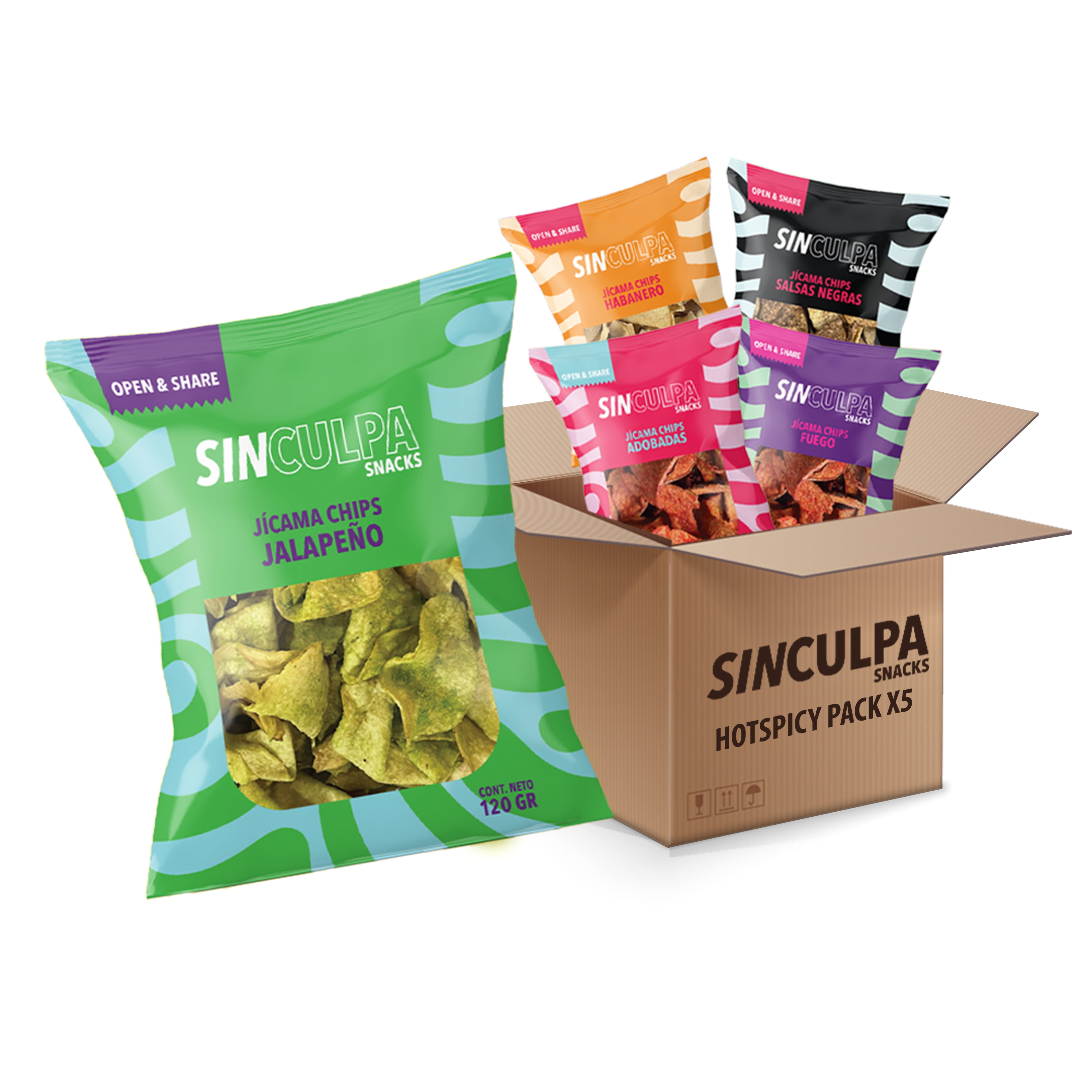 Snack Jicama deshidratado SIN CULPA SNACKS 5 Bolsas x 120gr | Walmart ...