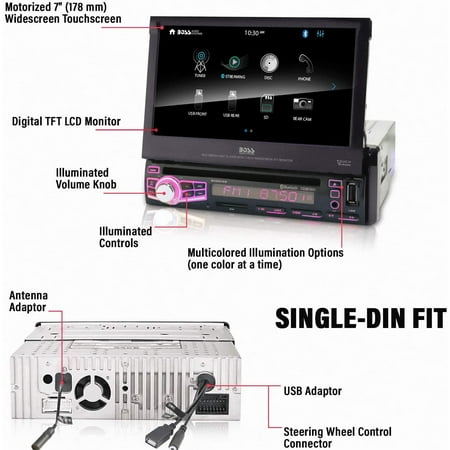 BOSS Audio Systems BV9976B Car Audio Stereo System - 7 Inch Single Din ...