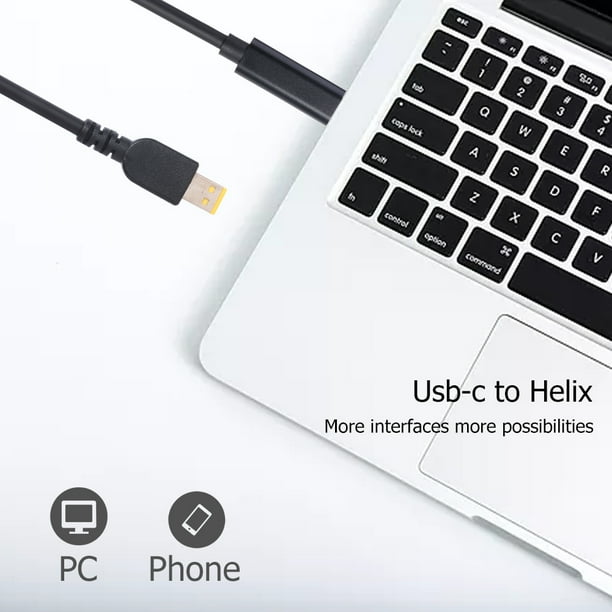 USB Type C Female to DC Connector PD Fast Charger Adapter for ThinkPad ...