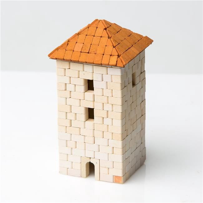 Mini bricks construction set Watchtower 300 pcs. Glue included. White ...