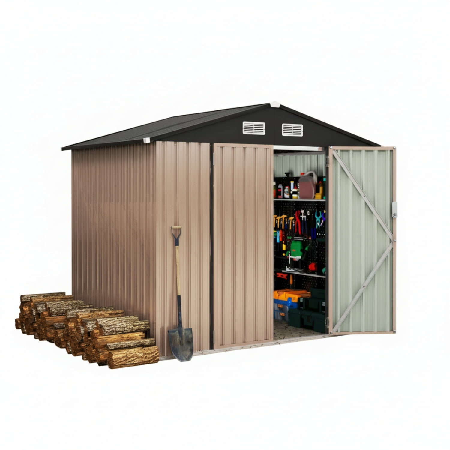 Click here for Garvee 6 X 8 Ft Metal Storage Shed  With Double Lo... prices