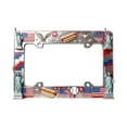 Aufmer Embossed Pattern Commemorative Metal License Plate Frame Three ...