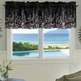 Black Botanical Farmhouse Short Window Curtain Valances, Dragonfly ...