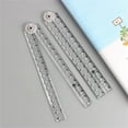 Acrylics Folding Ruler Clear Straight Ruler, Math Measuring Tool for ...