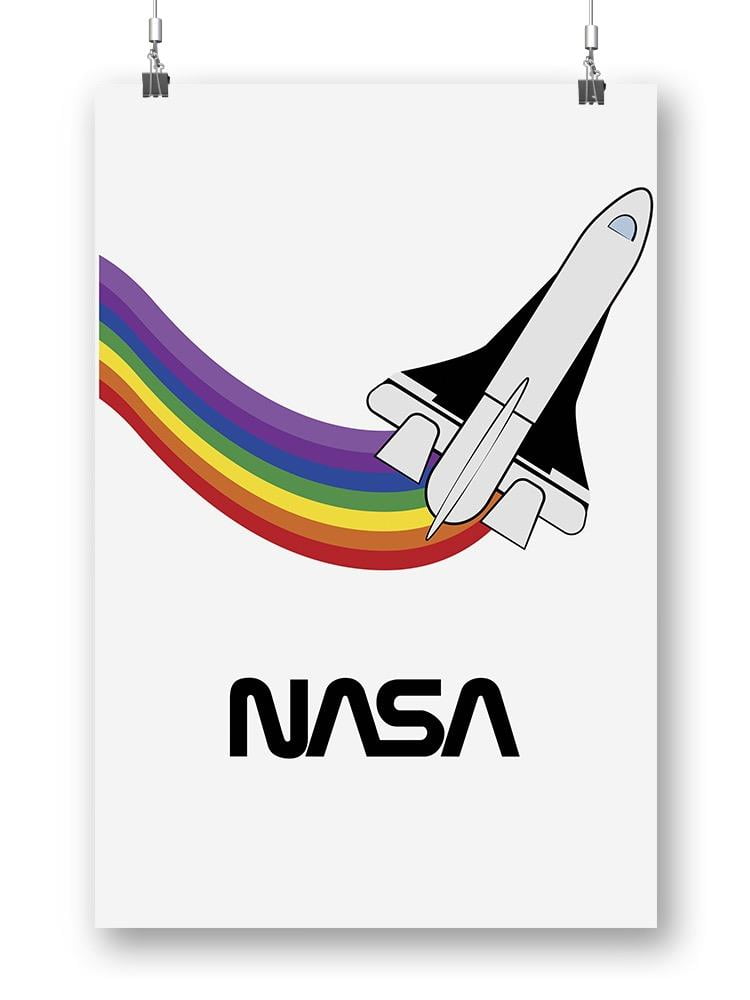 NASA Nasa Shuttle W Rainbow Poster - NASA Designs, - Walmart.com