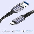 Android Auto Usb C Cable 10Gbps 1Ft 2 Packs, C 3.1 Gen 2 1Ft, 1Ft ...