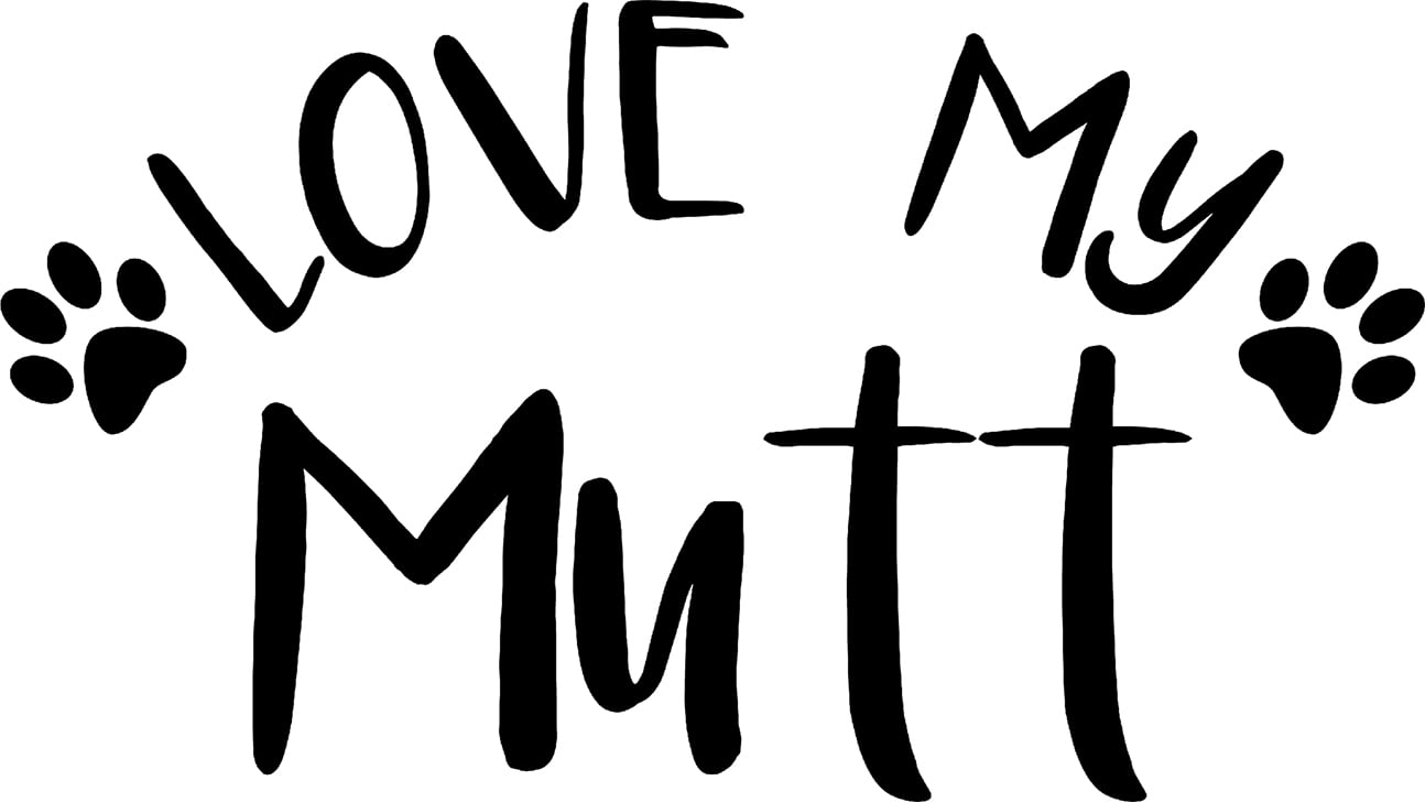 Love My Mutt Paw Prints Dog Animals Mixed Wall Decals for Walls Peel ...