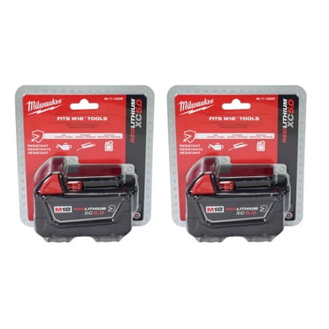 Milwaukee M12 High Output Cordless Redlithium 12V 6Ah Battery 48-11-2460 - Two Pack - Walmart.com