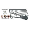 Cylo Wireless Touch Keyboard and Mouse Set Silver - Walmart.com