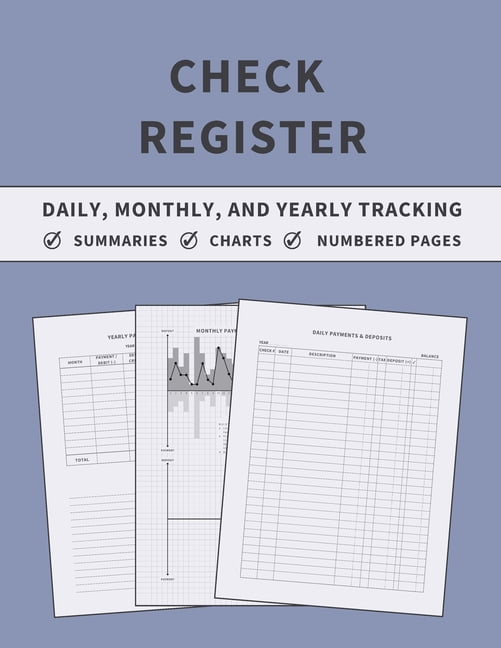 Check Register : Accounting Ledger Book for Daily, Monthly, and Yearly ...
