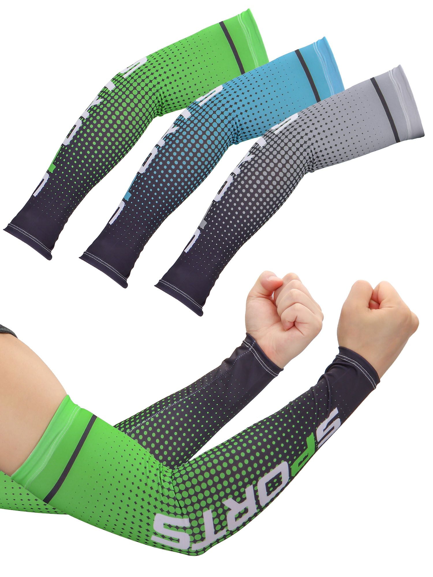 Deago Cooling Arm Sleeves for Men Women UV Sun Protection Long Arm ...