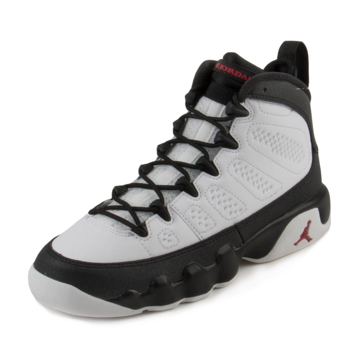 Nike Boys Air Jordan 9 Retro BG "Playoff" White/Red-Black 302359-112 ...