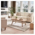 43" Farmhouse Solid Wood Coffee Table, Rustic Rectangular Center Table ...