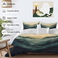Abstract Art Comforter Set Full Size, Modernism Yellow Green Gradient ...