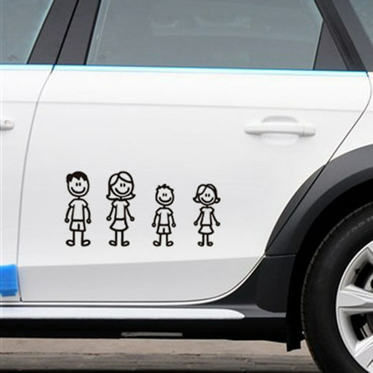 Car Stickers Family Stick Figures