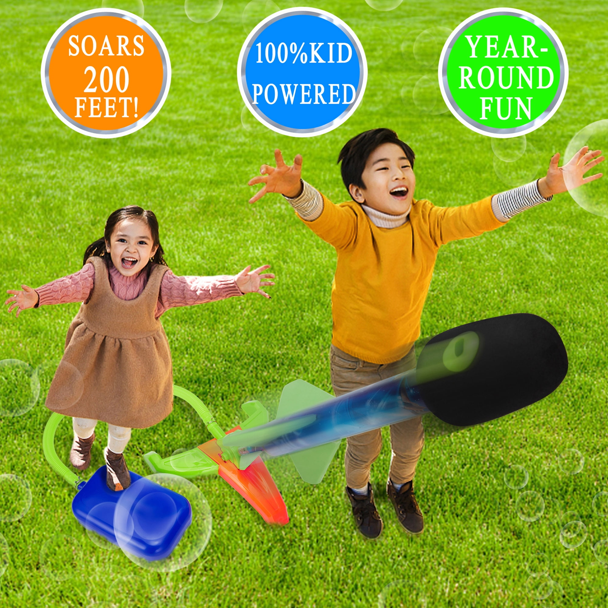 Buy Air Rocket Toy, Ultimate LED Rocket Launcher for Kids, Stomp and ...
