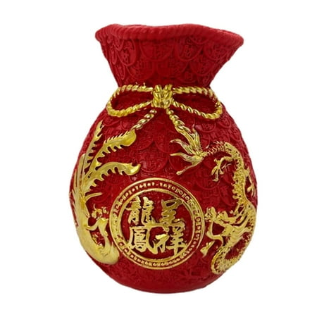 Flower Vase Planter Pot Blessed Bag Shape Art Resin Decor Traditional ...