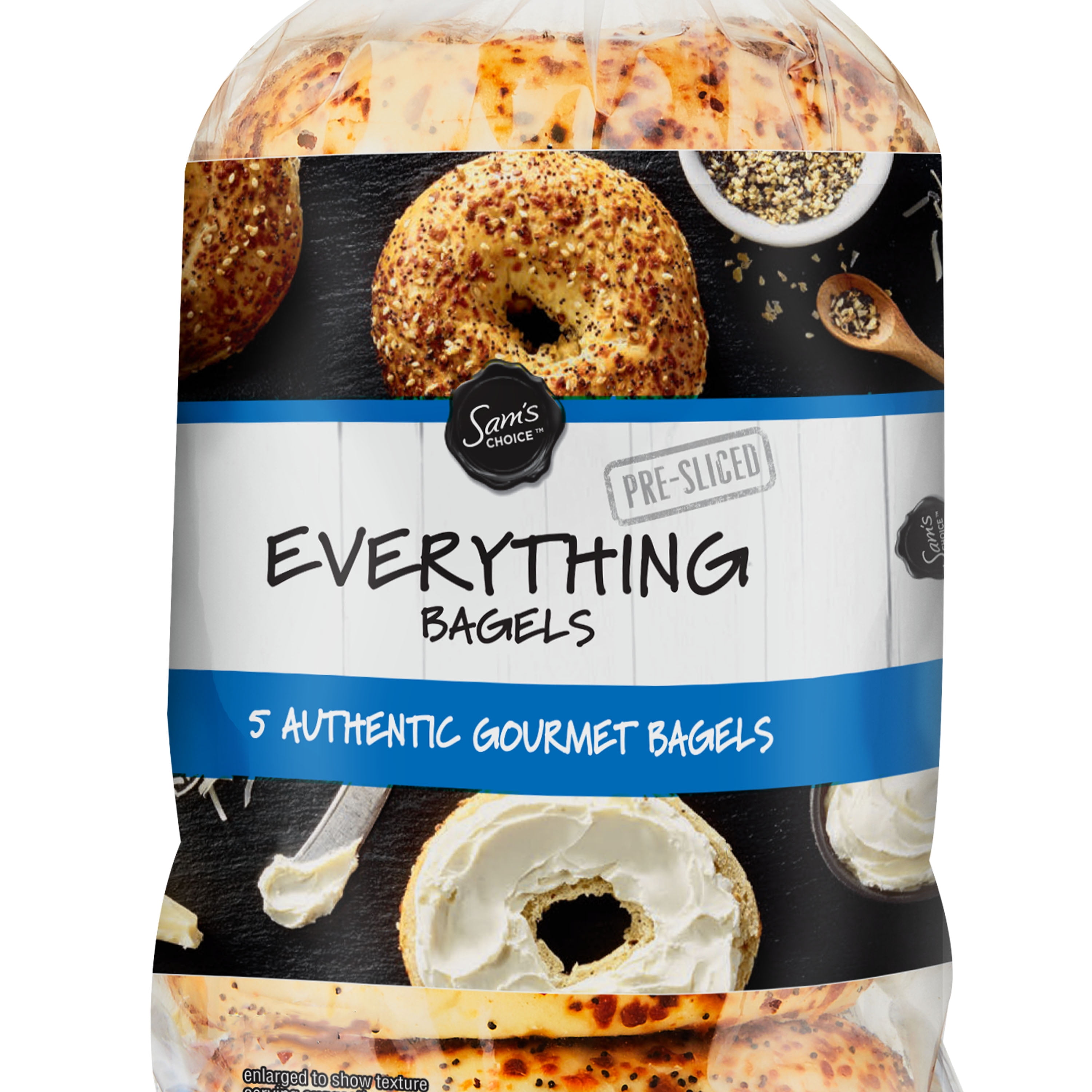Sam's Choice Pre-Sliced Everything Bagel, 15 oz, 5 Count - Walmart.com