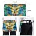 Abstract Colored Plaid Half Waist Apron Gradient Grid Gemstone Modern ...