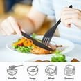 Lnrkai Large Reusable Plastic Utensil Set with Case, 2 Pcs Travel ...