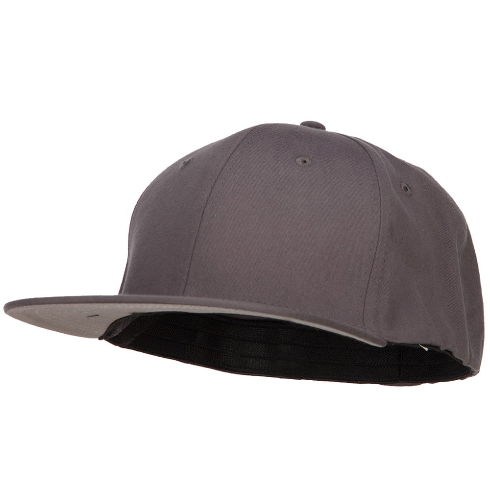 Big Size Flat Bill Stretchable Fitted Cap - Grey XL-2XL - Walmart.com