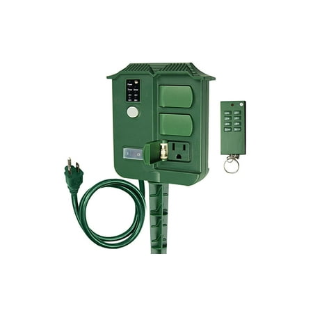 Outdoor Light Timer Remote Control, Christmas Light Timer Switch Outlet ...