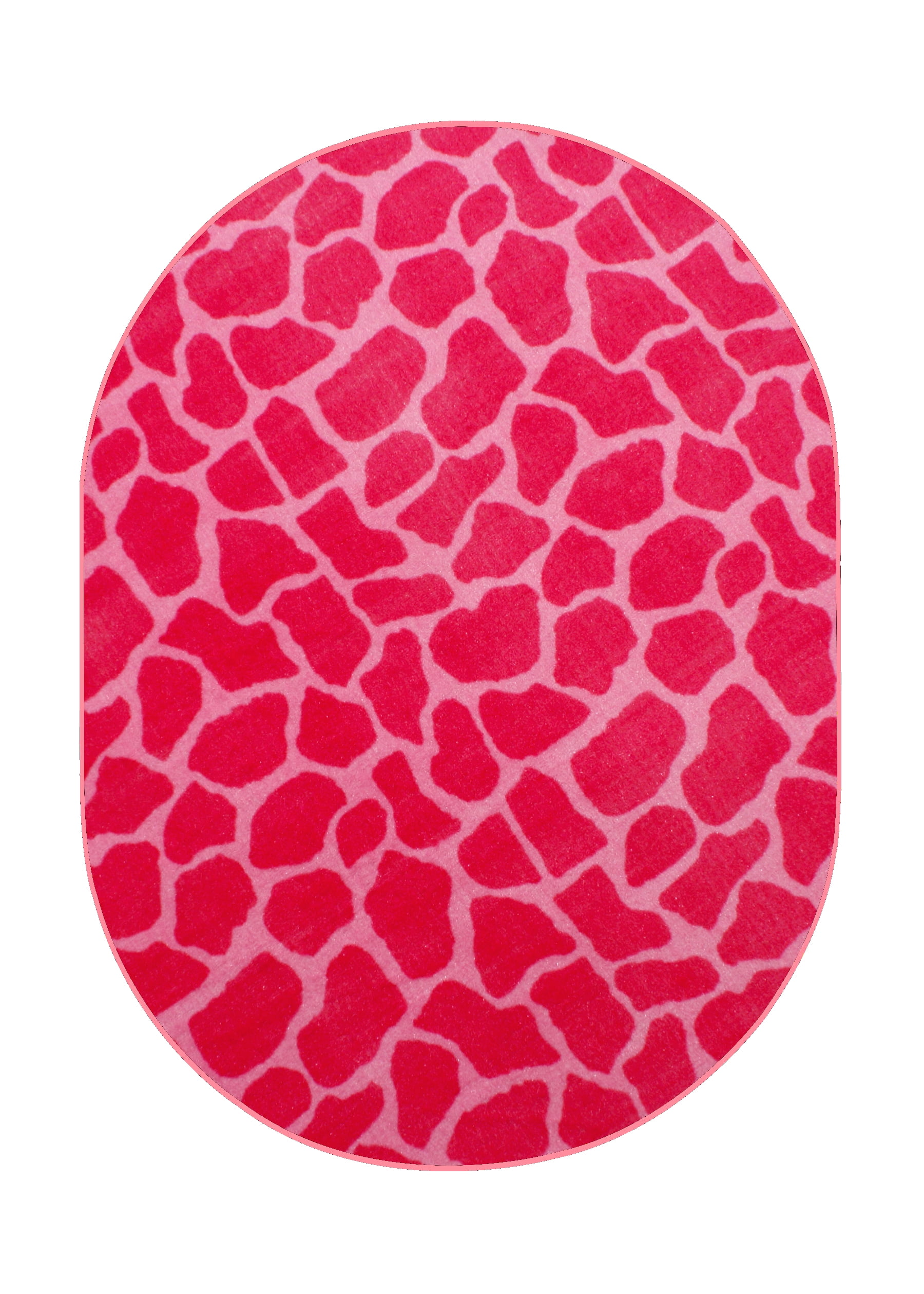 Furnish My Place Animal Print Rug - 6 ft. x 8 ft. Oval, Giraffe Girly ...
