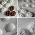 UYWGF-Professional 3D Realistic Coffee Bean Silicone Mold, 6-Cavity ...