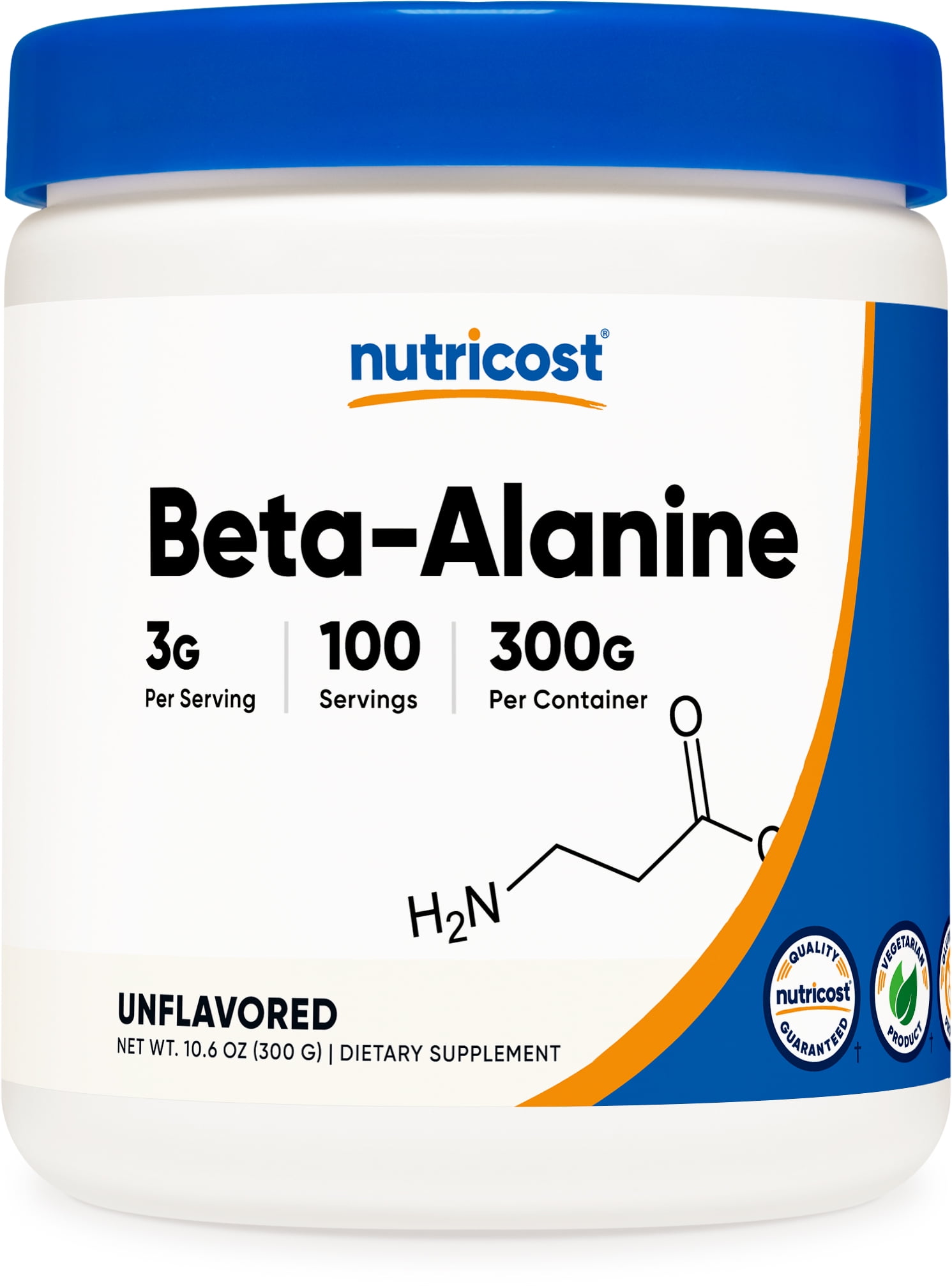 Nutricost Beta Alanine Powder 300 Grams, 100 Servings - Gluten Free ...