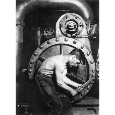American Industry, 1920. /Npowerhouse Mechanic. Photograph By Lewis W ...