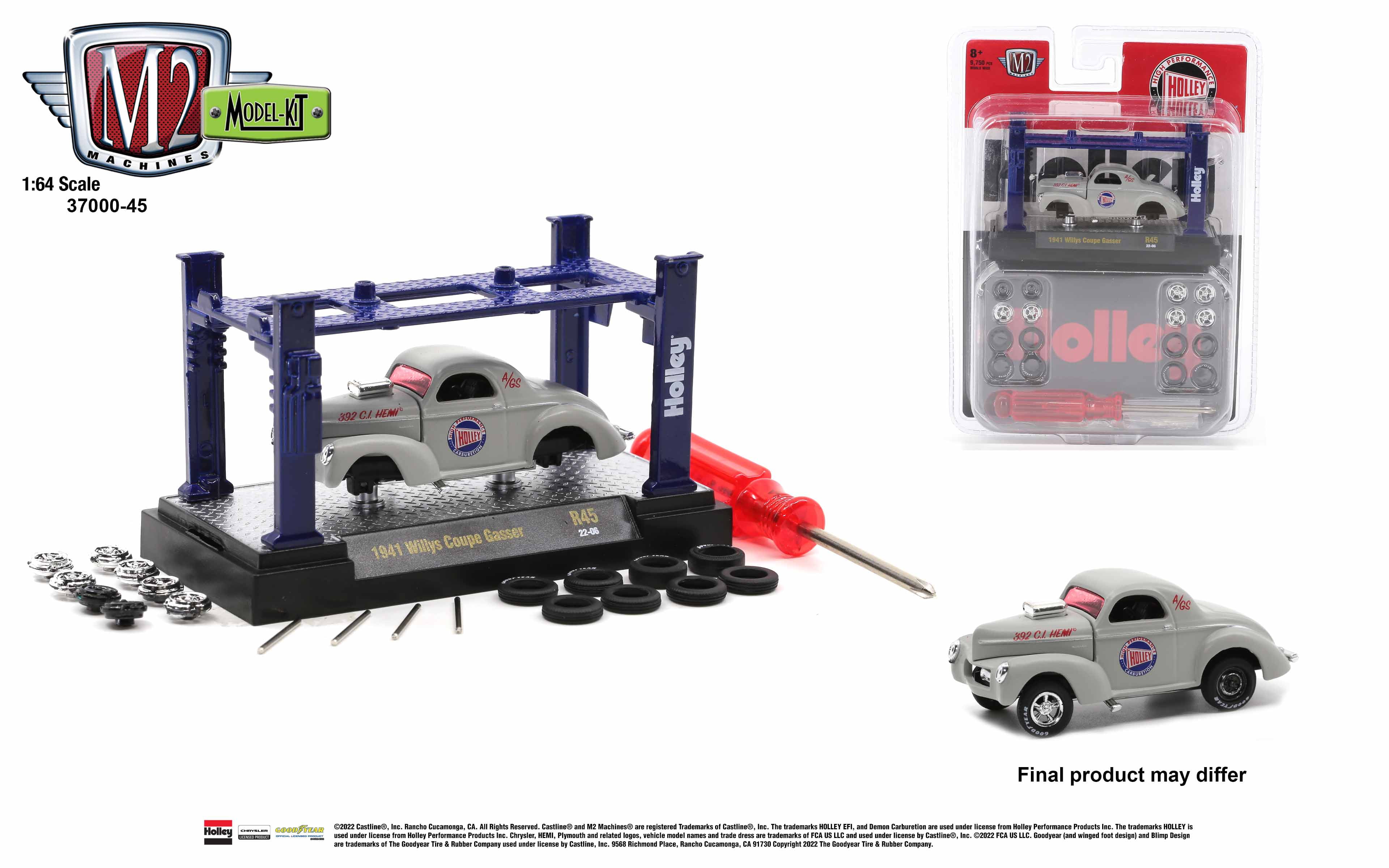 M2 Machines 1:64 Model Kit Release 45 1941 Willys Coupe Gasser ...