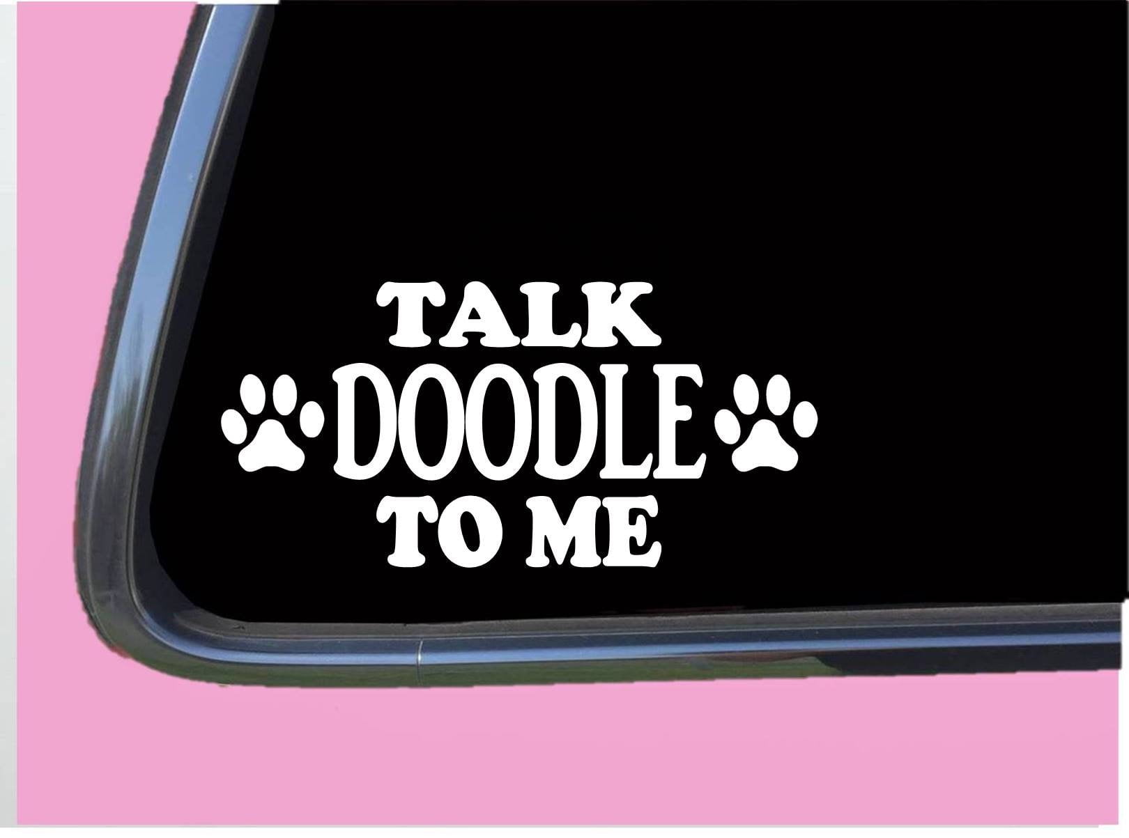 Talk Doodle to Me TP 707 Car Window 8" DECAL STICKER labradoodle golden ...