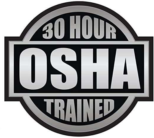 30 Hour OSHA Trained Hard Hat Sticker / Helmet Decal Label Lunch Tool ...