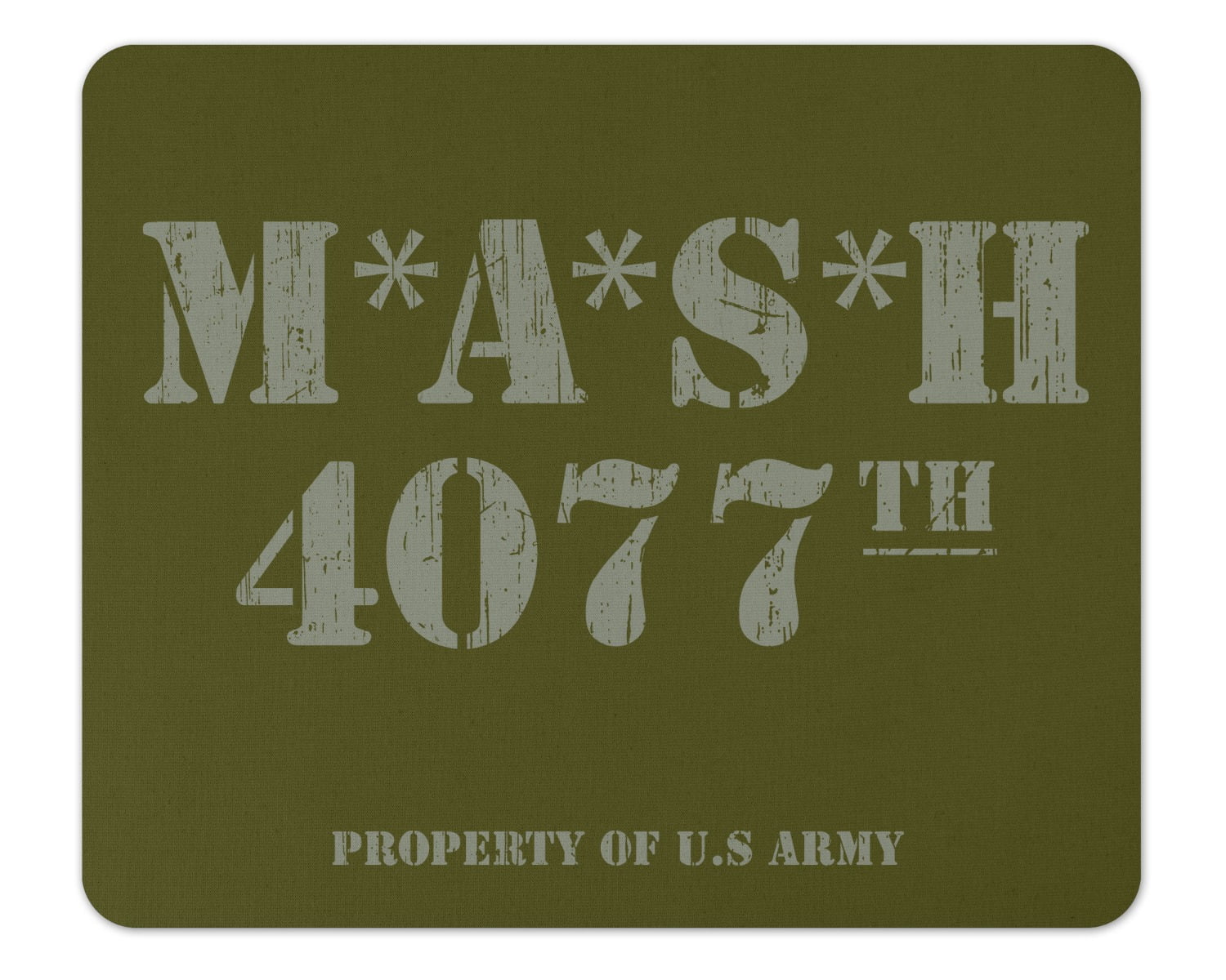 4077th MASH Distressed Logo 1/4" Thick Mousepad - Walmart.com