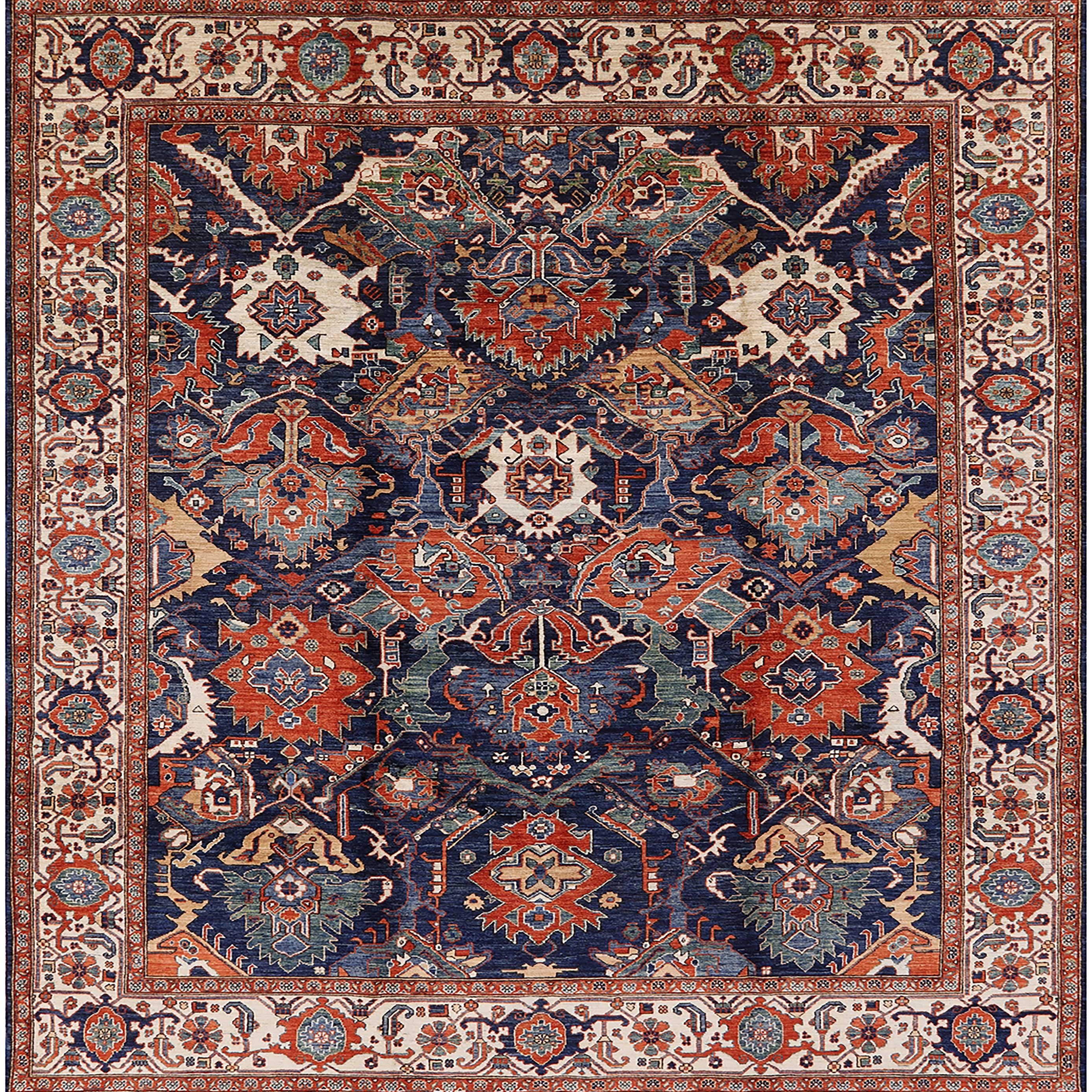 Ahgly Company Indoor Square Mid-Century Modern Camel Brown Oriental ...