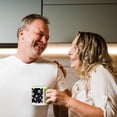 3drose, Minimalist Black and White Flower Pattern, 11oz Two-tone Green ...