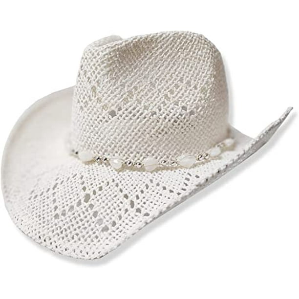 TOVOSO Western Cowgirl Hat, Straw Cowboy Hat for Women with Shapeable ...