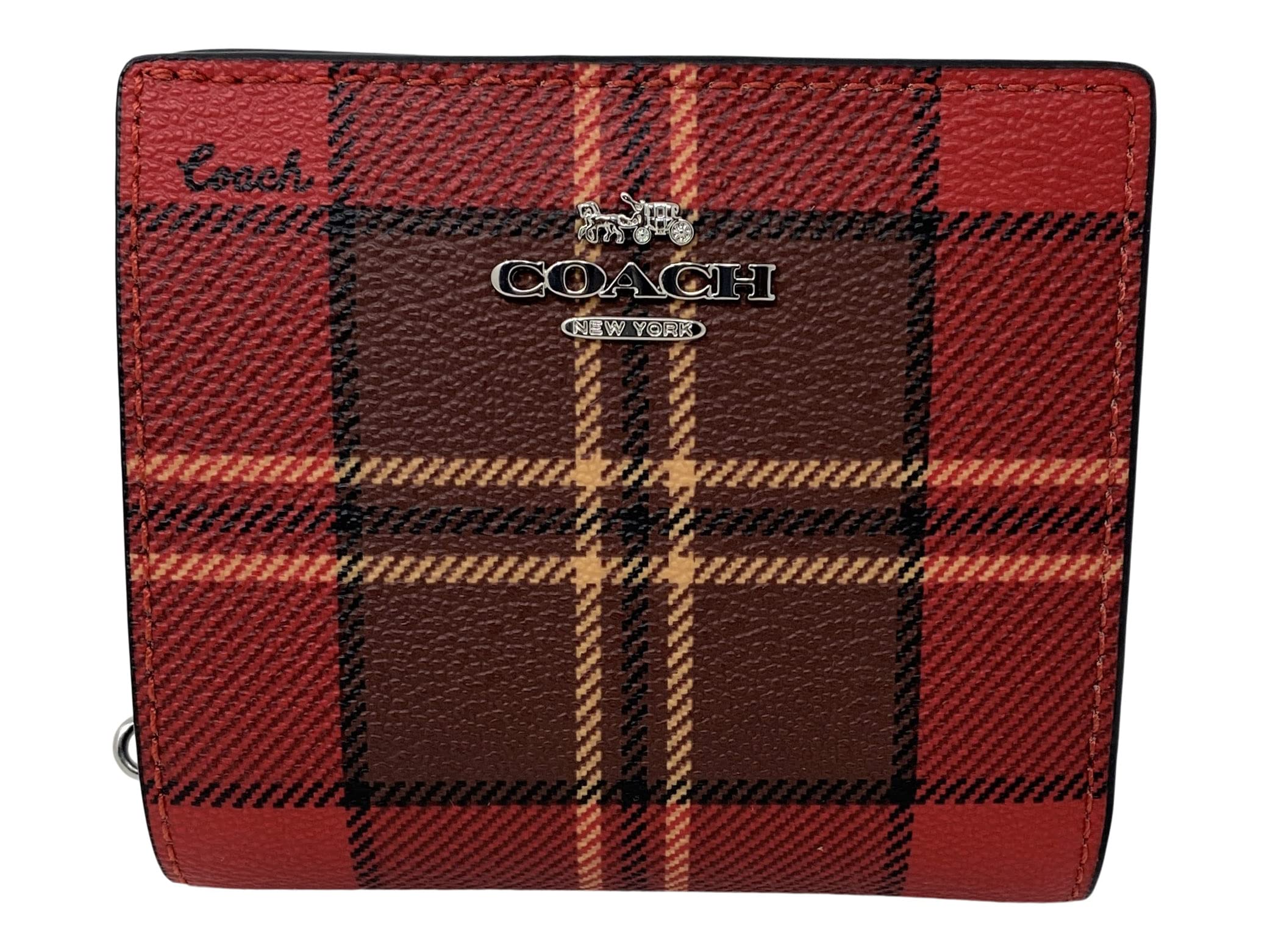Coach Snap Wallet With Tartan Plaid Print - Walmart.com