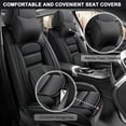 Car Seat Cover for TOYOTA PRIUS 2001, PU Leather 5 Seats Full Set With ...