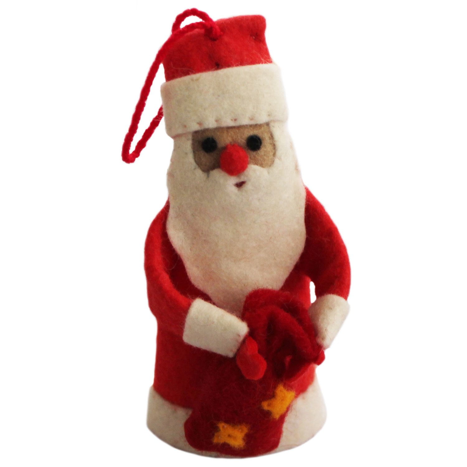 Santa Felt Holiday Ornament - Silk Road Bazaar (O) - Walmart.com