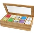 Estilo Bamboo Tea Bag Storage Box, 10 Equally Divided Compartments ...