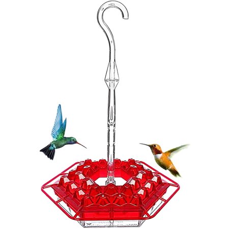 2022 New Hummingbird Feeder with Ant Moat,Bird Water Dispenser Window ...