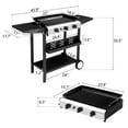 3-Burner Gas Griddle, 23'' Outdoor Propane Griddle Detachable, 30 ...